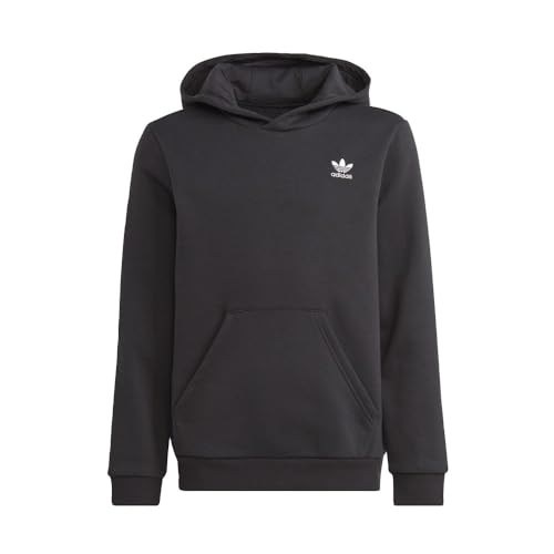 adidas Originals Kids' Adicolor Hoodie, Black/White, Medium