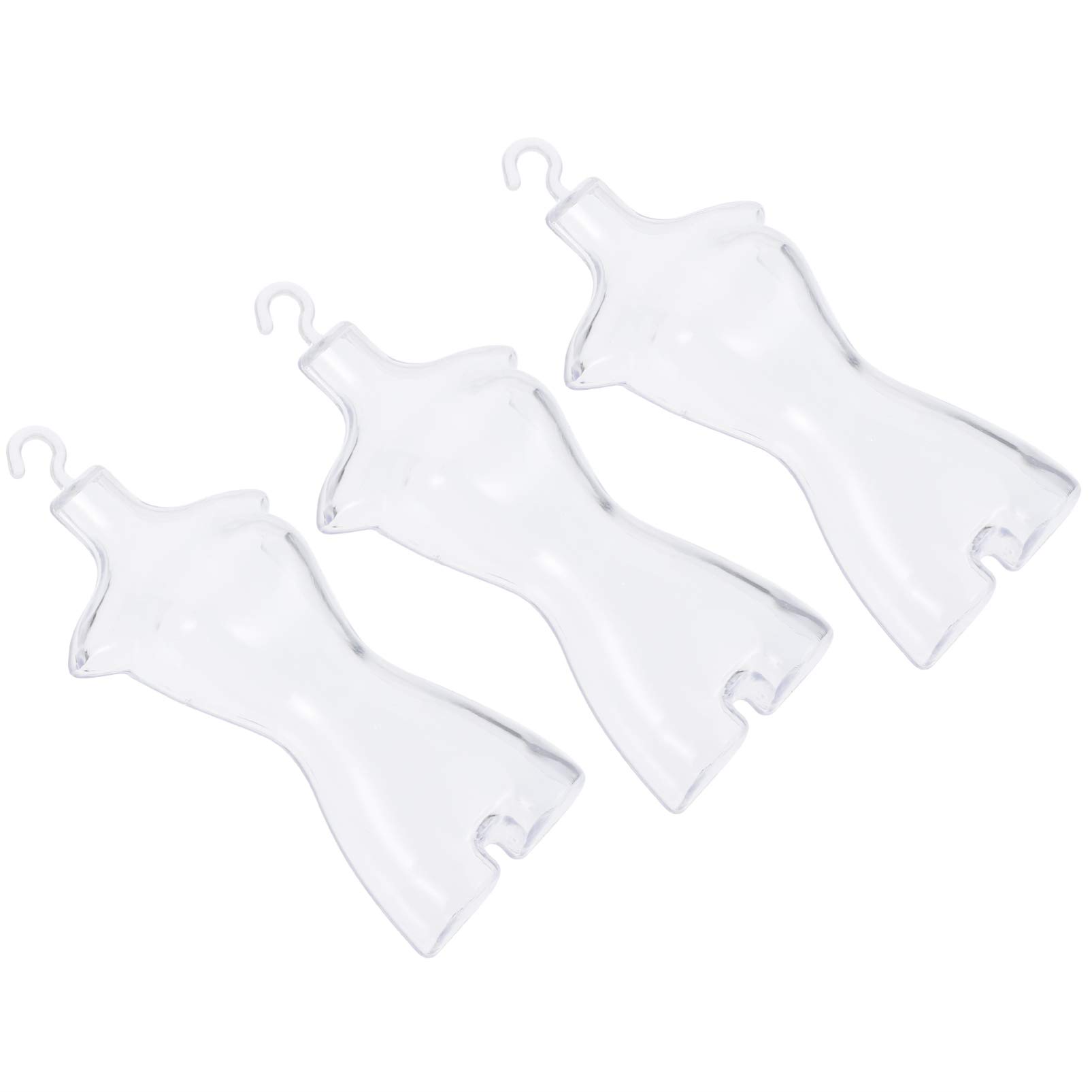 Healifty 3pcs Doll Dress Form Cloth Gown Display Support Holder Hanging Dress Form Mannequin Model Stand for Doll Dresses Dollhouse Decoration