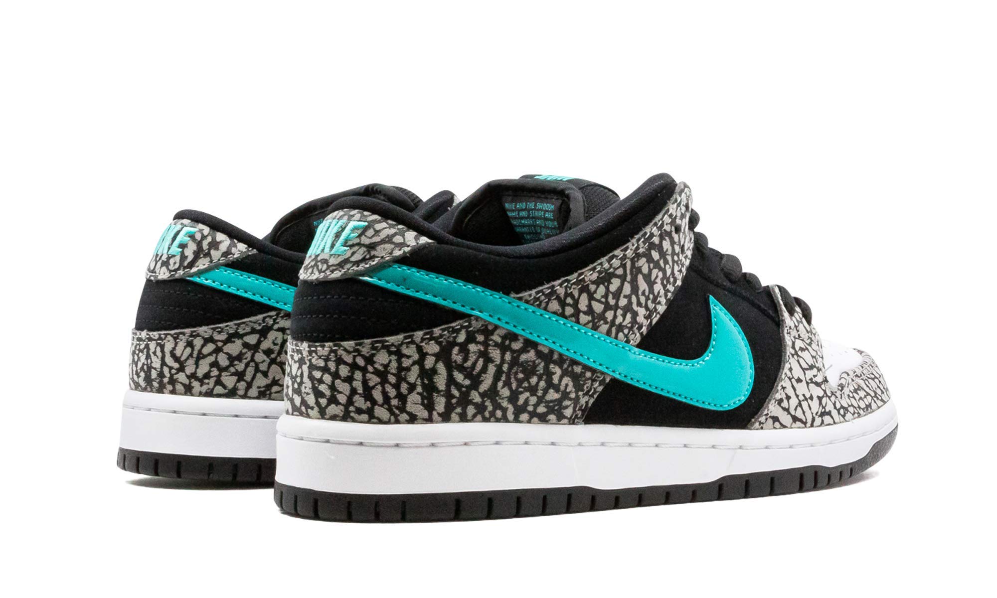 Nike Men's SB Dunk Low Pro Elephant, Medium Grey/Black/White/Clear, 8.5