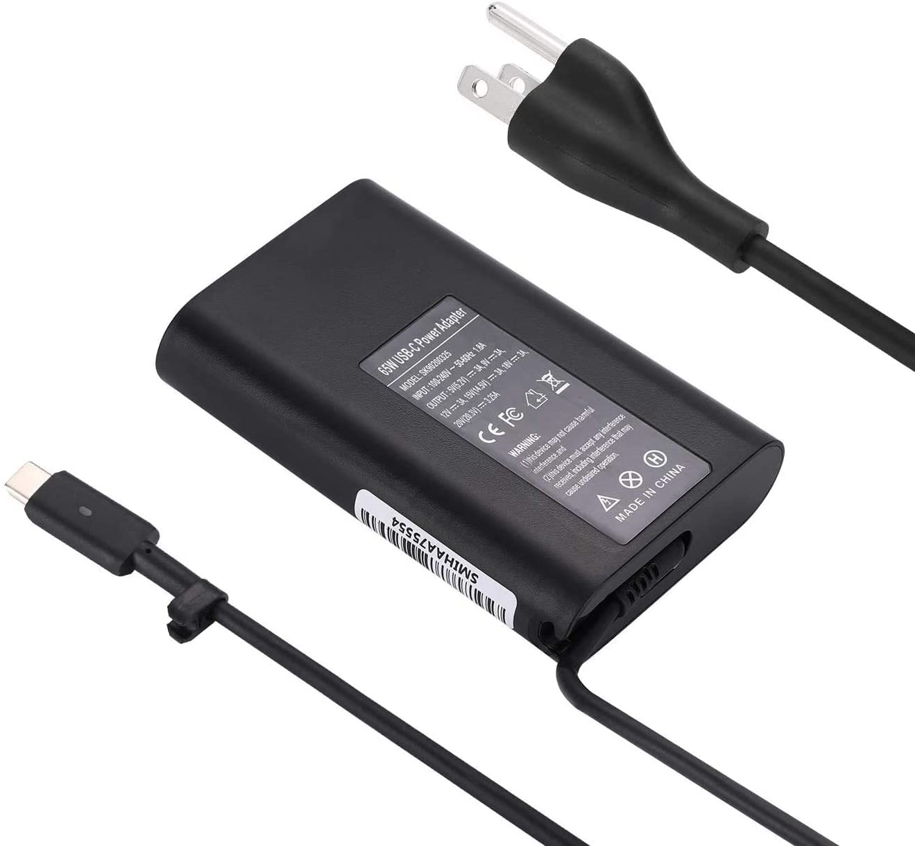 Dell 65W Laptop Charger USB C Type C AC Adapter for Dell Latitude 5520 5420 7420 7400 7320 7275 Chromebook 11 3100 Inspiron 13 7390 2-in-1 XPS 13 9360 9370 9Q33 Supplied with Power Cord