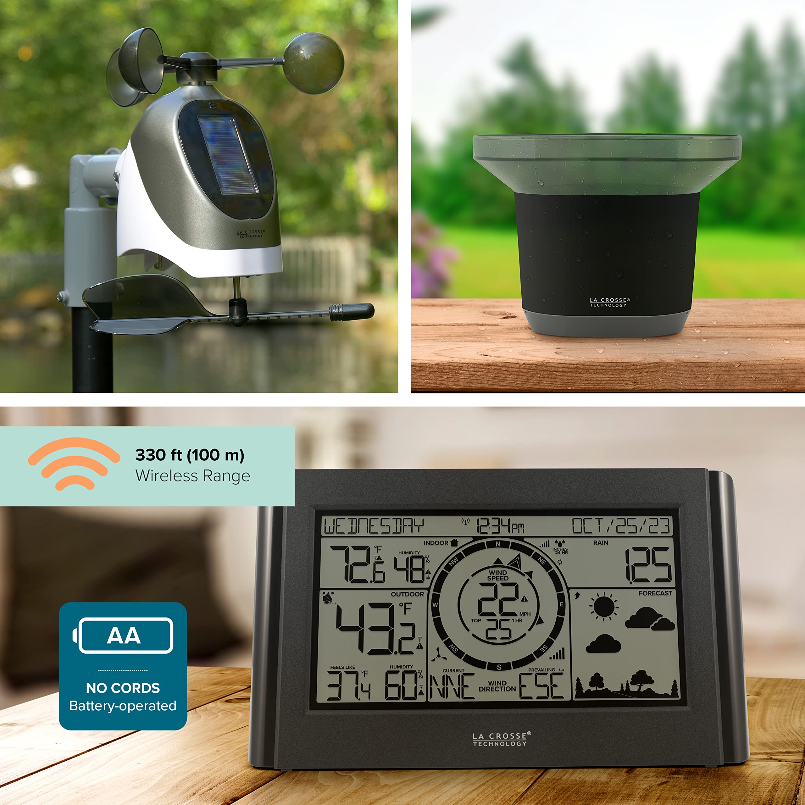 La Crosse Technology 328-96087-INT Black & White Professional Weather Station
