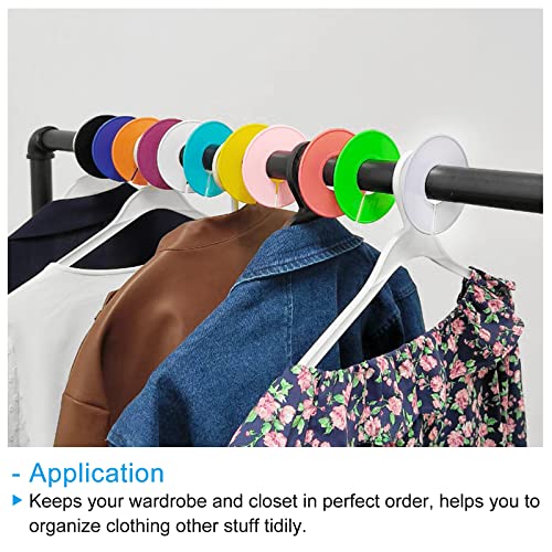 PATIKIL Clothes Dividers, 20 Pack Closet Clothing Rack Size Dividers Blank Labels Sorting Round Separator for Closet, Black White