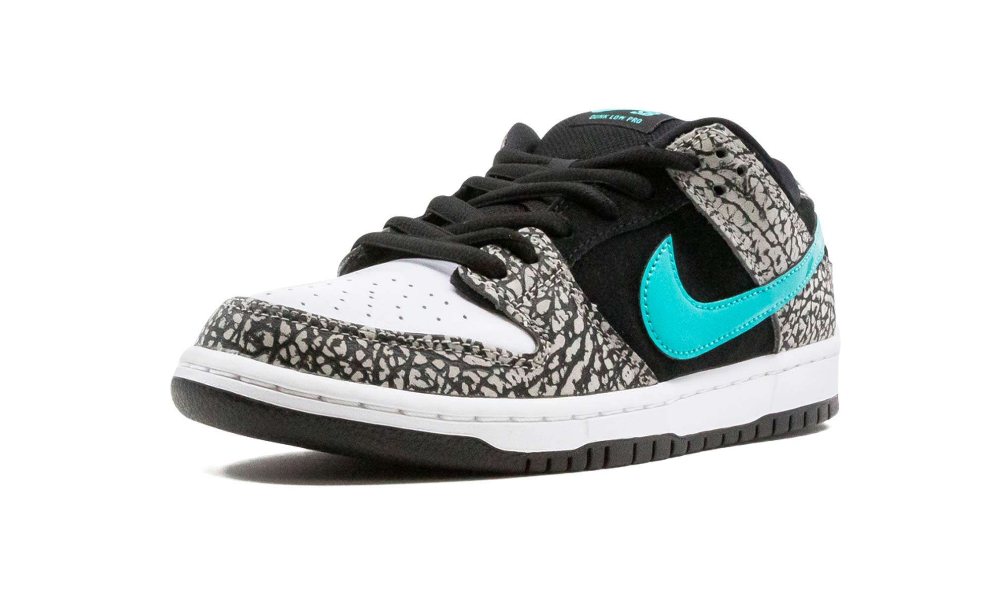 Nike Men's SB Dunk Low Pro Elephant, Medium Grey/Black/White/Clear, 8.5