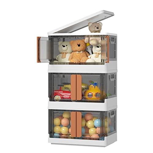 HAIXIN 3 Pack 8.4 Gal Storage Bin and 6 Layers Shoe Box