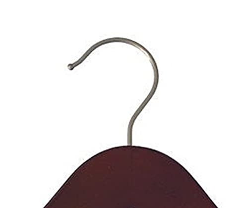 NAHANCO Wooden Shirt Hanger, 19" - Low Gloss Mahogany, 100/CTN