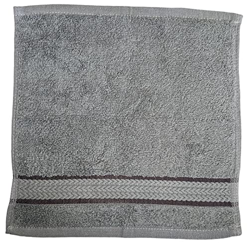 Washcloths, Set of 6 - 100% Ring Spun Cotton Wash Cloth β Thick Loop Pile Washcloth - Extra Absorbent and Soft β Lint Free Face Towel β Perfect for Bathroom Machine Washable Size 12 X 12 inch.