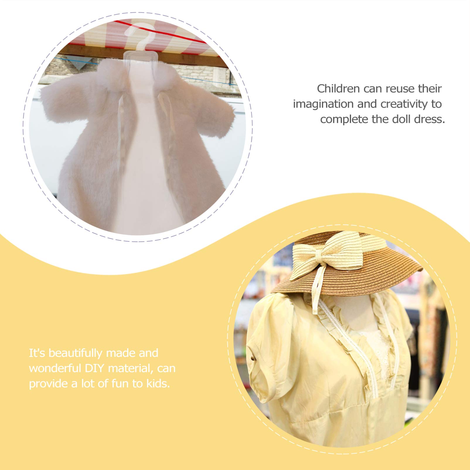Healifty 3pcs Doll Dress Form Cloth Gown Display Support Holder Hanging Dress Form Mannequin Model Stand for Doll Dresses Dollhouse Decoration