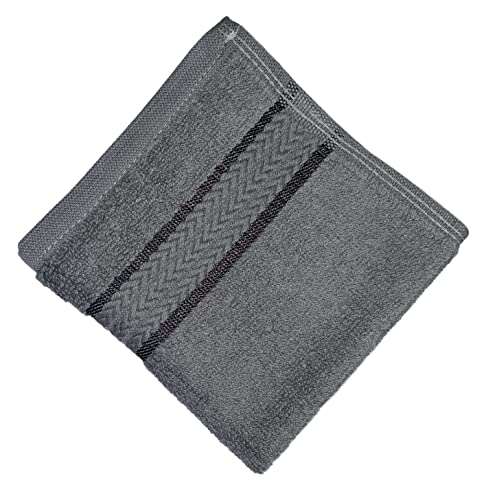 Washcloths, Set of 6 - 100% Ring Spun Cotton Wash Cloth β Thick Loop Pile Washcloth - Extra Absorbent and Soft β Lint Free Face Towel β Perfect for Bathroom Machine Washable Size 12 X 12 inch.