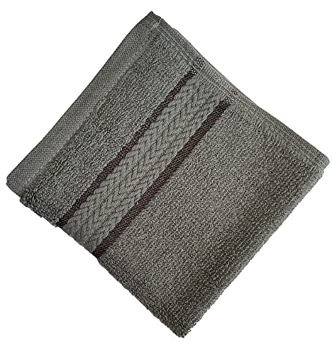 Washcloths, Set of 6 - 100% Ring Spun Cotton Wash Cloth β Thick Loop Pile Washcloth - Extra Absorbent and Soft β Lint Free Face Towel β Perfect for Bathroom Machine Washable Size 12 X 12 inch.