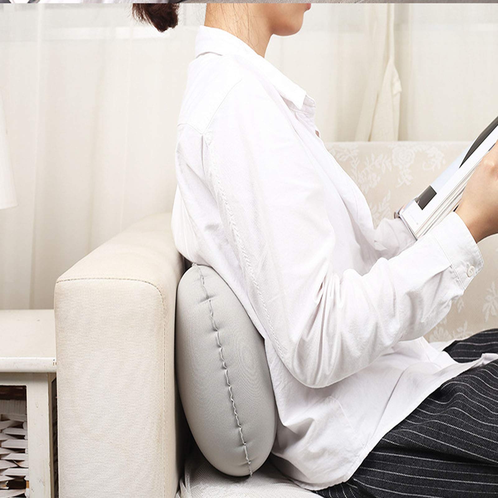 HIZQ Travelling Neck Support Pillow Lightweight Inflatable Pillow- Portable U Shape Neck Support Cushion for Camping, Hiking, Office Nap, Home, Car, Travel Airplane, Train and Bus