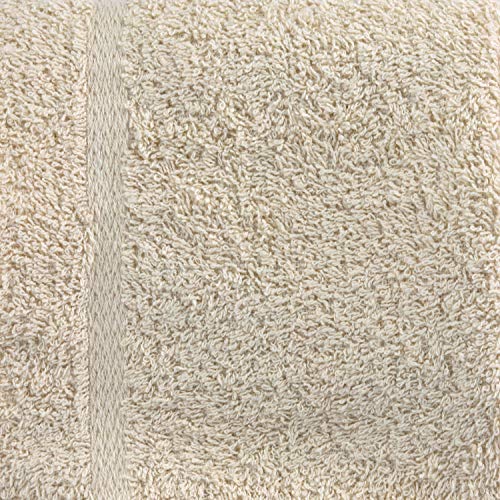 1888 Mills Crown Touch 100% Cotton, Microfiber Alternative, 24-Piece Utility Washcloth Set-Beige