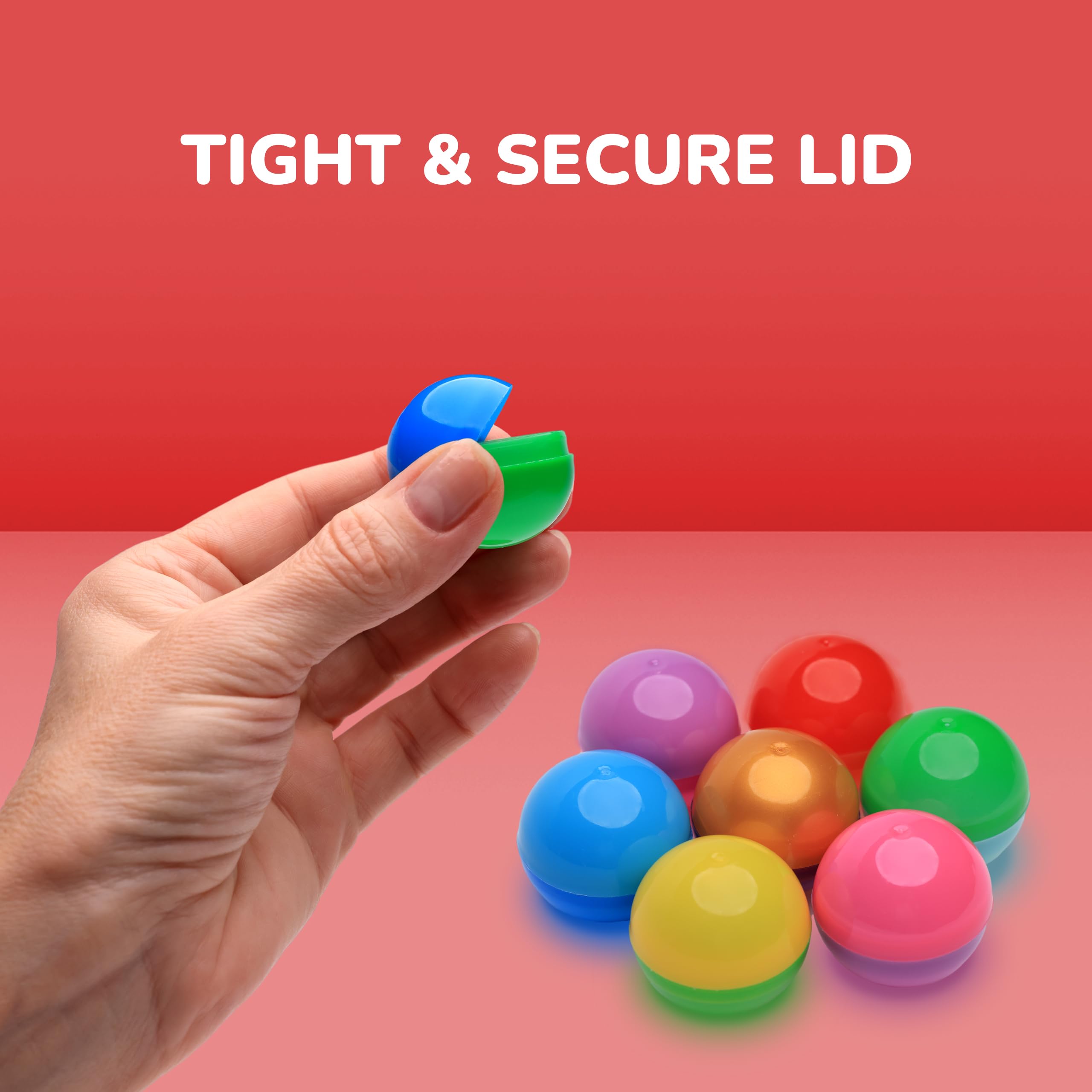 Capsule Vending Machine Colored Round Capsules Empty 250pcs 1.26 inch - Gumball Machine Capsules Bulk Party Favor Containers - Easter Basket Stuffers Birthday Gifts Pinata Stuffers DIY Craft Supplies