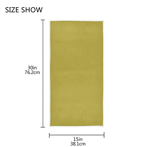Brass Cotton Fingertip Towels 30 x 15 Inches Absorbent and Soft Terry Towel for Bathroom Powder Room Guest and Housewarming Gift