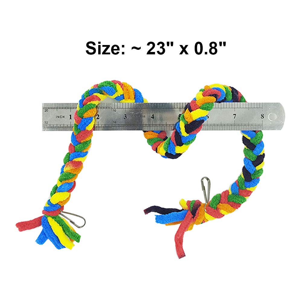 RIOUSSI Handmade Hanging Sugar Glider and Rat Toys for Climbing/Exercising/Jungle Exploration, Cage Accessories, Random Color, 4 Pack