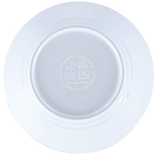 Joviton Home 24PCS Heavenly Pink Swirl Melamine Dinnerware Sets for 8,Outdoor Plates and Bowls Sets (Heavenly Pink)