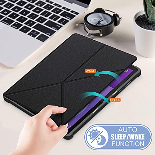Case for Lenovo Tab M10 HD (2nd Gen)& Nook 10" HD Tablet,Standing Origami Protective Folio Cover for Lenovo Tab M10 HD Gen 2 [TB-X306F/TB-X306X],(Not for M10 HD) Black