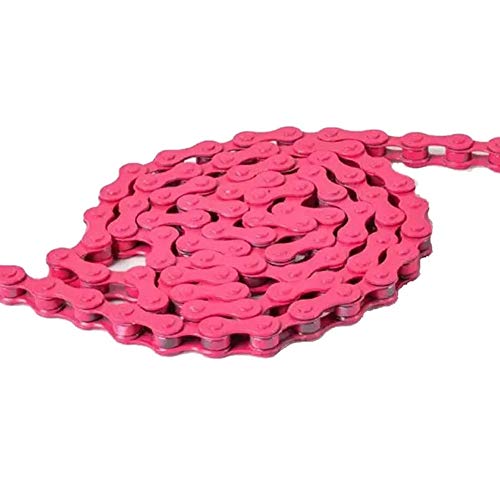MNTT Bicycle Chains,94 Links Bike Chain Fixed Gear Track BMX Single Speed Cycling Sports Multicolors(Pink)