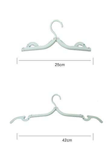 WOIWO 8 PCS Portable Folding Clothes Hanger Creative Travel Easy to Carry Clothes Hanger for Adults and Children