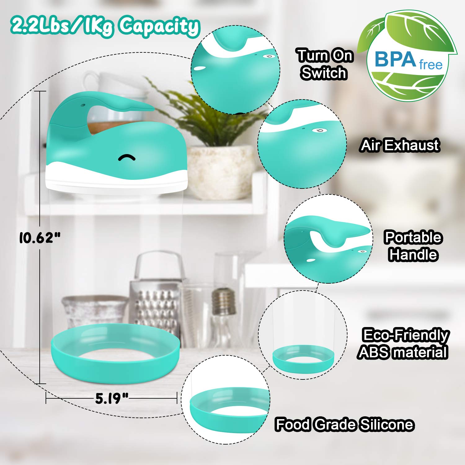 FHzytg Household Containers for Foods, Food Storage Container, Kitchen Pantry Organization Canister Jar for Flour Cereal Coffee Sugar