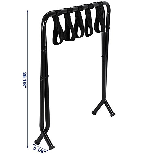 SSLine Portable Folding Travel Luggage Rack Collapsible Metal Suitcase Stand Rack Compact Closet Luggage Baggage Shelf Organizer for Guest Room Home Hotel
