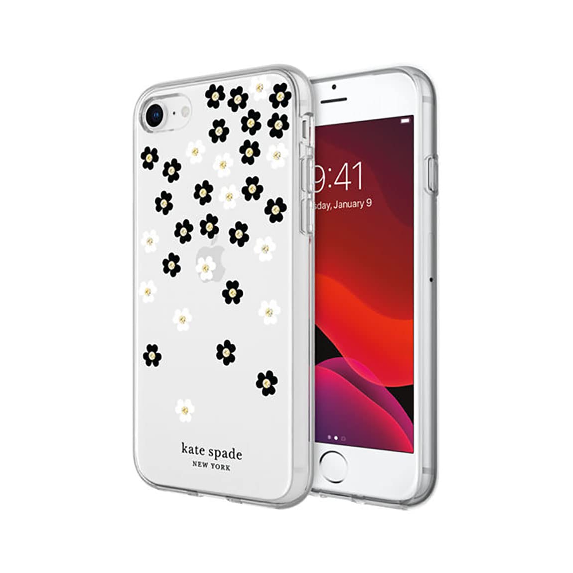 Kate Spade Flexible Hardshell Case for iPhone SE (2nd Gen) & 8/7 - Clear/Flowers