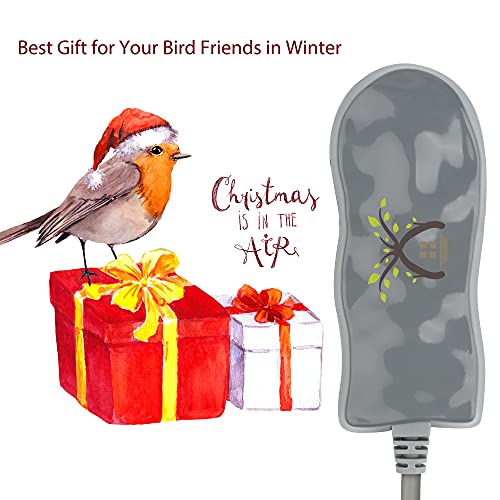 GESAIL Birdbath Deicer, Waterproof Birdbath Heater for Outdoor in Winter with Thermostatically Controlled, Constructed of Cast Aluminum Immersion Deicer for Garden Patio Yard and Lawn, 50 Watt, Grey