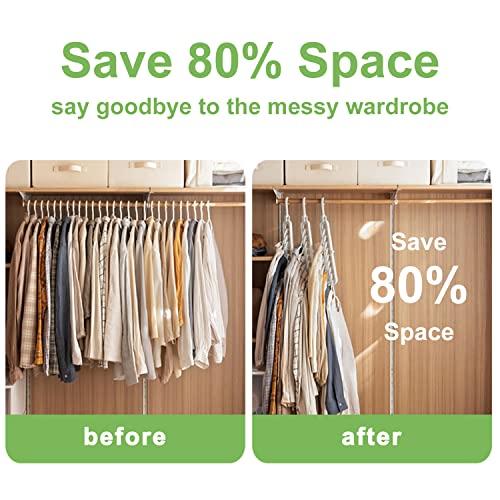 Closet Organizers and Storage,5 Pack Sturdy Closet Organizer Hangers,Closet Storage,Closet Organization,Magic Space Saving Hanger with 9-Holes for Wardrobe Clothes,Shirts,Pants,Dresses