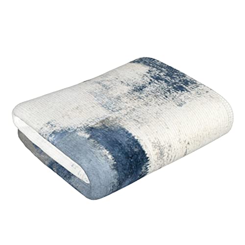 SUPLUCHOM Hand Towel Blue Gray Modern Art Abstract for Bathroom Kitchen Microfiber Fingertip Bath Towels 16 x 27.5 Inch Soft Decorative Home Hotel Gym Laundry Room