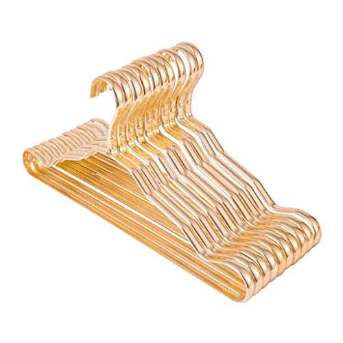 WODMB 1 Set 10 Pcs Coat Hangers Alloy Clothing Hangers Traceless Clothes Hangers