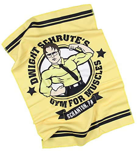 JUST FUNKY The Office Dwight Schrute's Gym for Muscles Gym Towel Sweat Towel Hand Towel