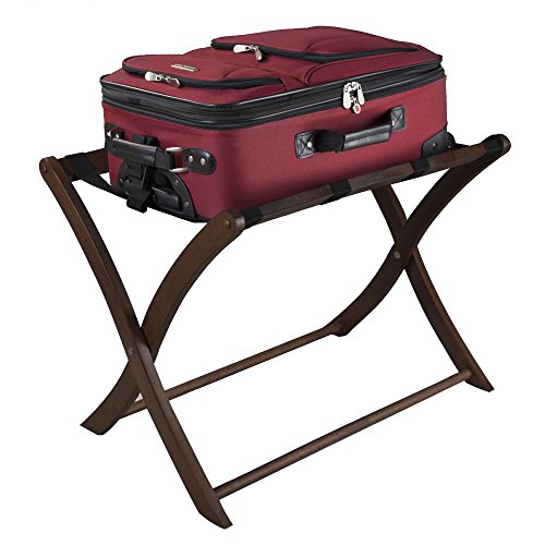 Winsome Remy Shelf Luggage Rack, Cappuccino & Wood Scarlett Storage/Organization, Antique, Walnut