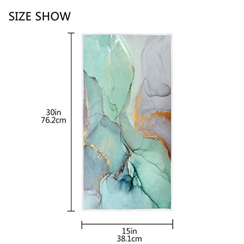 ATTX Marble Cotton Soft Hand Towels for Bath Decorative Guest Towels Fingertip Towels for Bathroom Spa Gym,15 x 30 inches