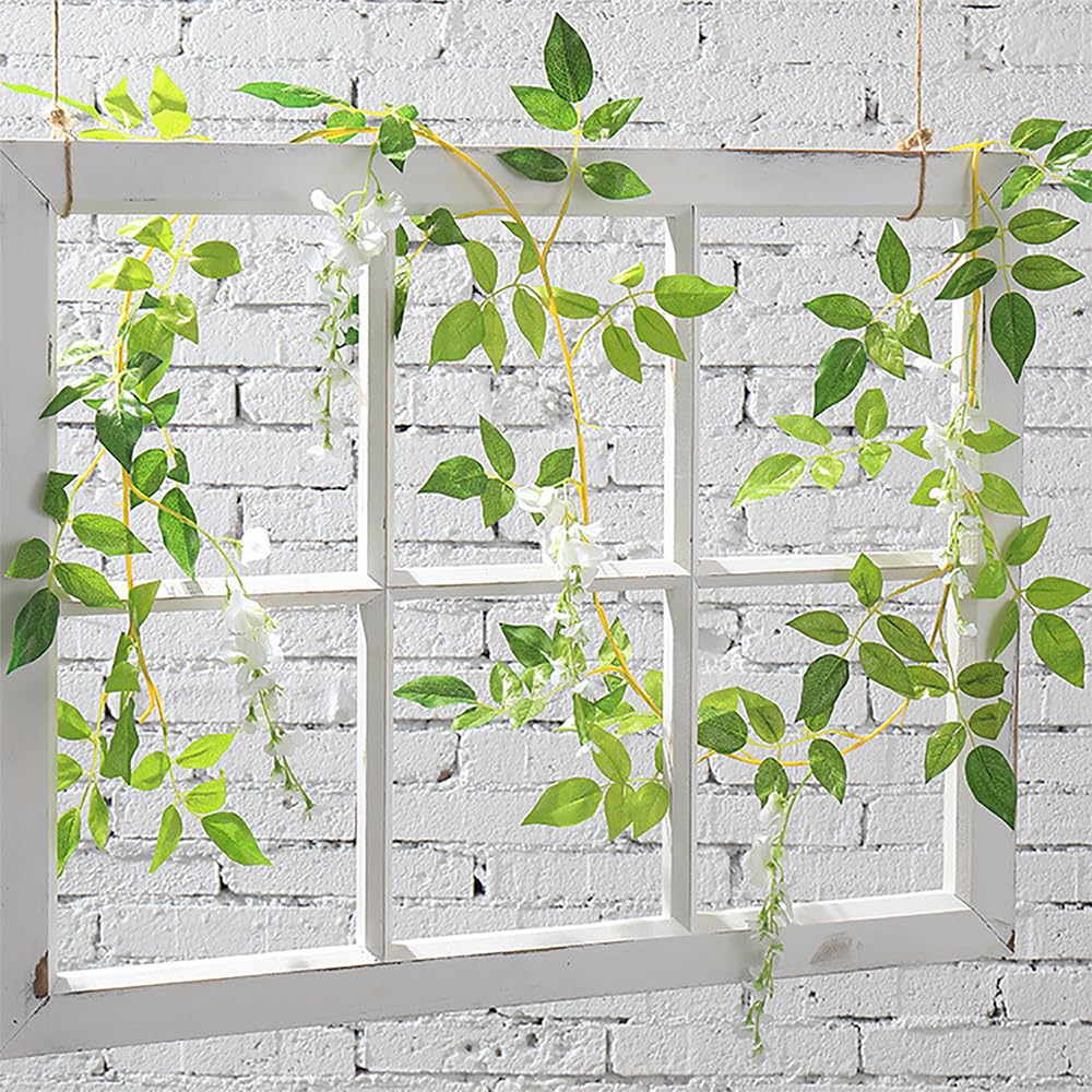 5 Pcs Wisteria Garland Artificial Flower Arch Floral Garland Decor Fake Hanging Flowers for Wedding Arch