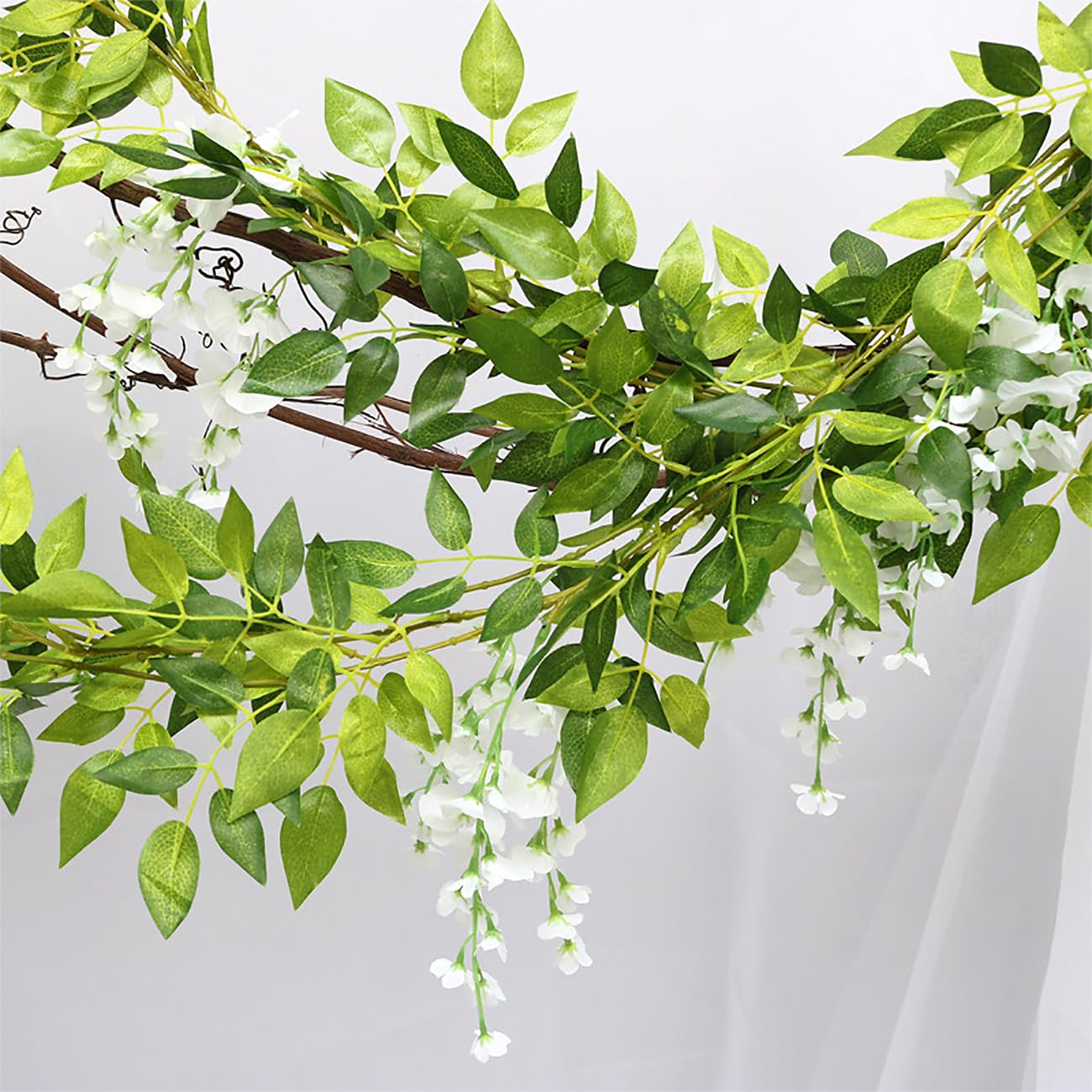 5 Pcs Wisteria Garland Artificial Flower Arch Floral Garland Decor Fake Hanging Flowers for Wedding Arch
