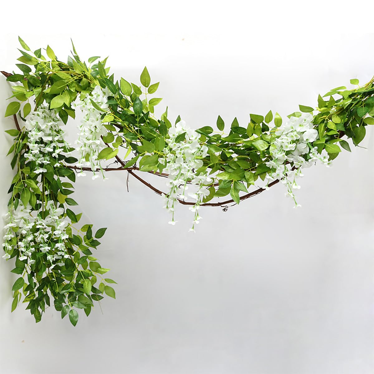 5 Pcs Wisteria Garland Artificial Flower Arch Floral Garland Decor Fake Hanging Flowers for Wedding Arch