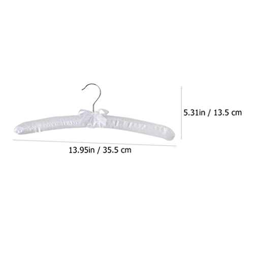 Satin Padded Hangers Sweaters Hangers: Foam Fabric Coat Clothing Hangers No Bump for Adult Wedding Bridesmaid 5Pcs Random Color