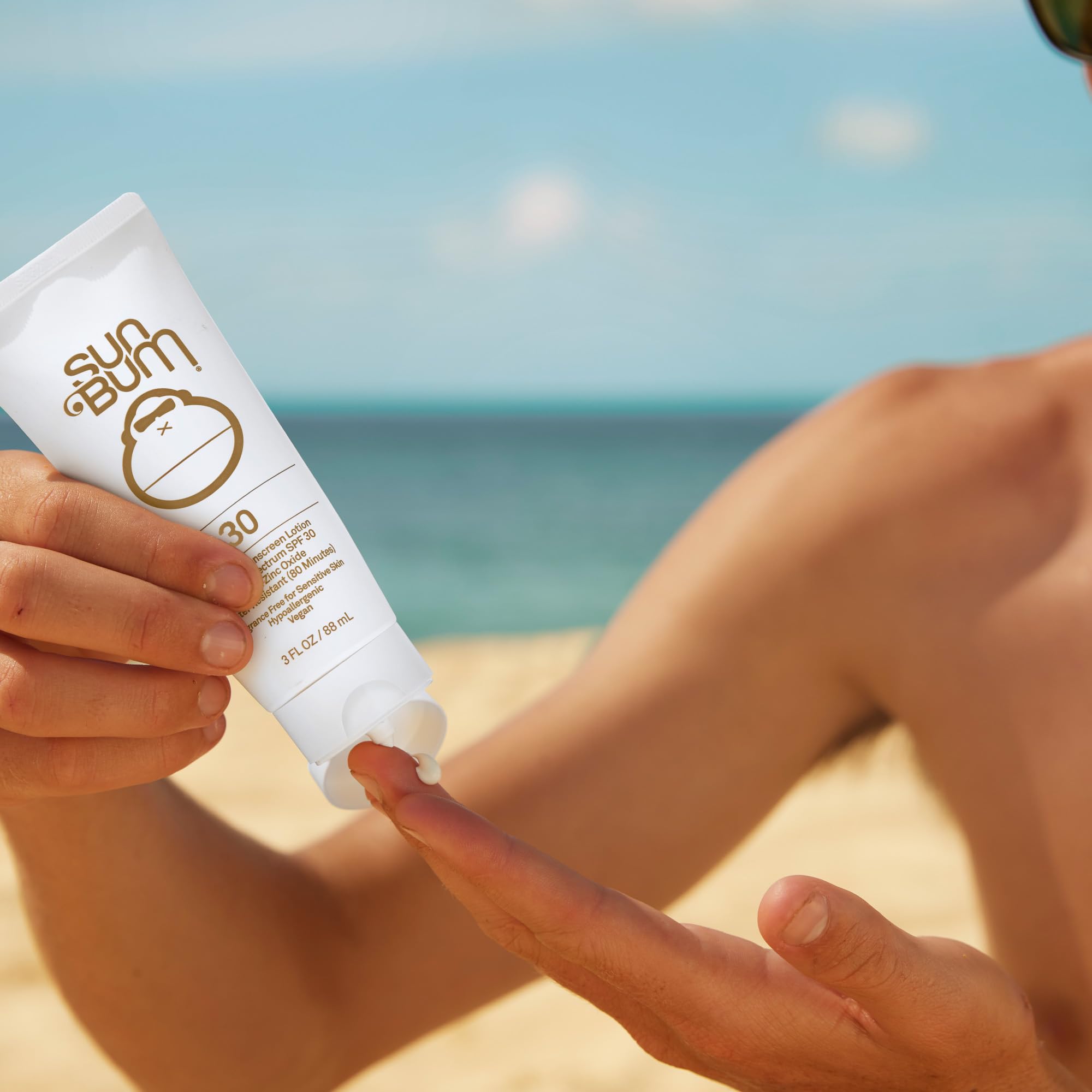 Sun Bum Mineral SPF 30 Sunscreen Body Lotion| Broad Spectrum Moisturizing Facial Sunblock with Vitamin E | Vegan and Hawaii 104 Act Compliant (Octinoxate & Oxybenzone Free) | Travel Friendly 3 oz