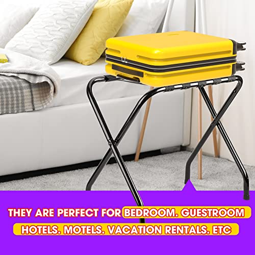 Ulimart Luggage Rack 2Pcs Upgraded Suitcase Stand,Folding Steel Frame,Luggage Rack For Guest Room,Luggage Rack For Suitcases For Bedroom,Easy Assembly Guest Room Essentials