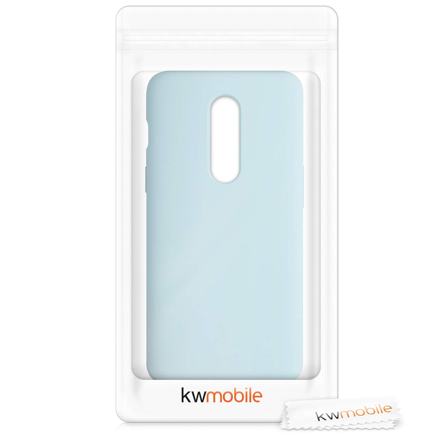 kwmobile Case Compatible with OnePlus 6 Case - TPU Silicone Phone Cover with Soft Finish - Cool Mint
