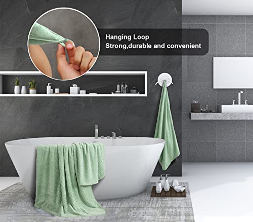 4 Pack Washcloths Set 13"x13",Premium Quality Towel Set for Bathroom, Hotel, Shower, Spa,Gym,Green Washcloths Set Soft and Absorbent & Quick Dry for Daily Use,Soft Microfiber Multipurpose Washcloths
