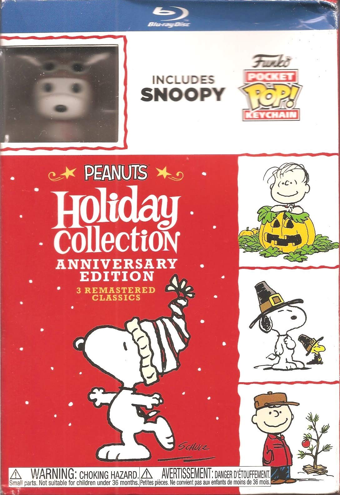 Peanuts Holiday Collection [Anniversary Edition] - Blu-ray + Snoopy Funko Pocket Pop! Ketchain