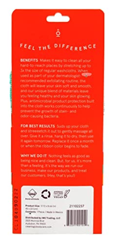 Clean Logic Stretch Bath & Shower Cloth (Assorted Colors) (3 Pieces)- Pack of 1.