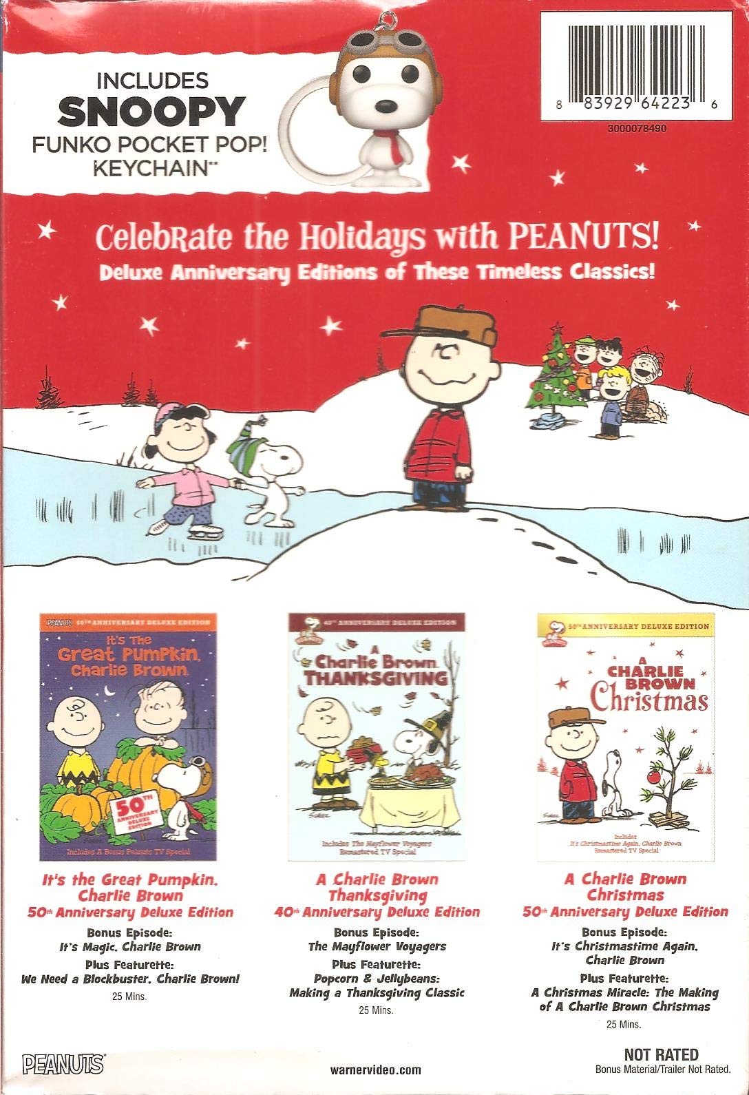 Peanuts Holiday Collection [Anniversary Edition] - Blu-ray + Snoopy Funko Pocket Pop! Ketchain