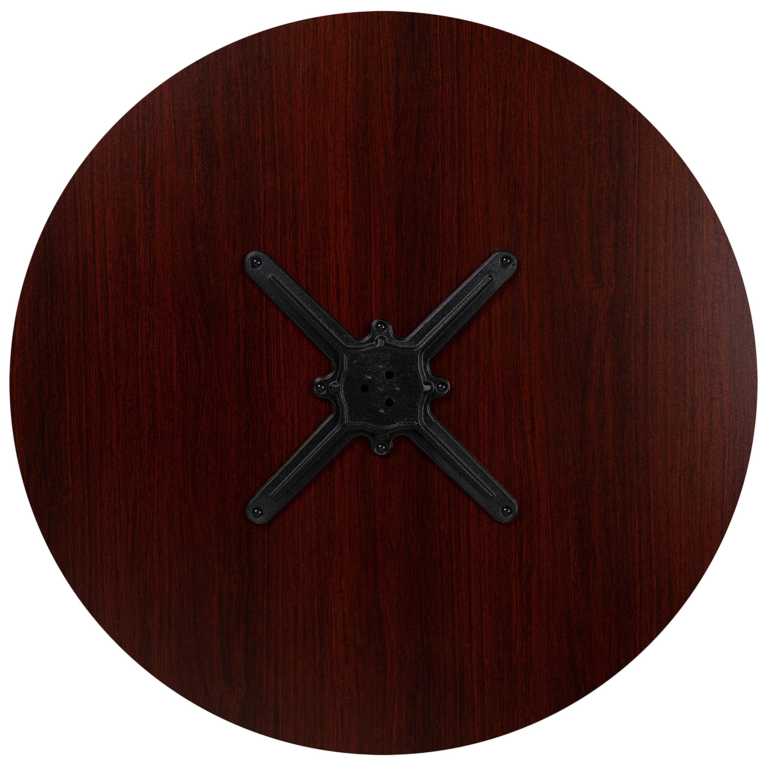 EMMA + OLIVER 36" Round Multi-Purpose Conference Table in Mahogany - Meeting Table for Office