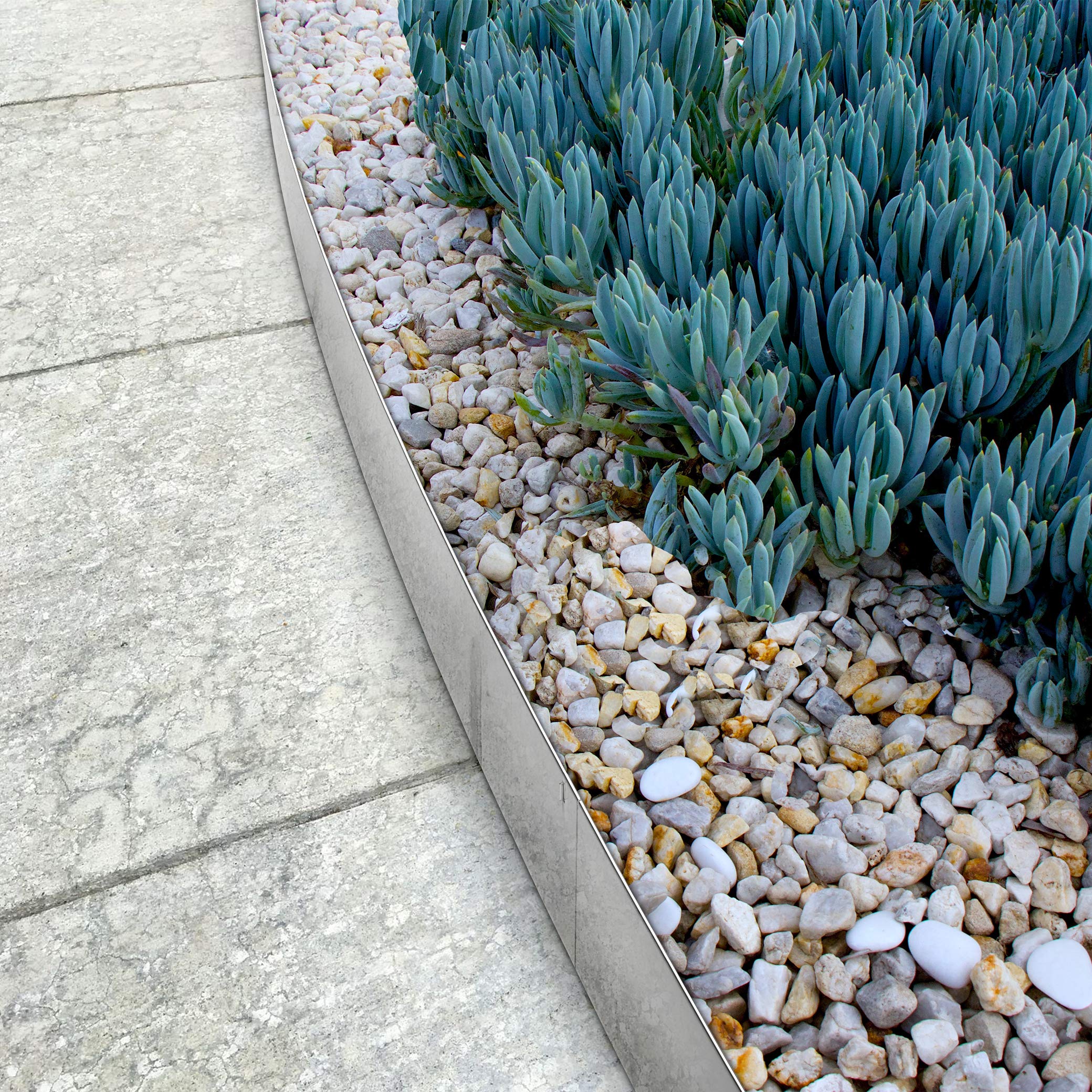 Vodaland - 2 inch Stainless Steel Garden Edging Complete Set with Included Installation Nails. (3)