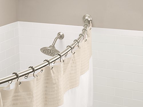 Moen SR2201BN Shower Curtain Rings (Pack of 12), Brushed Nickel