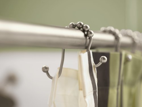 Moen SR2201BN Shower Curtain Rings (Pack of 12), Brushed Nickel
