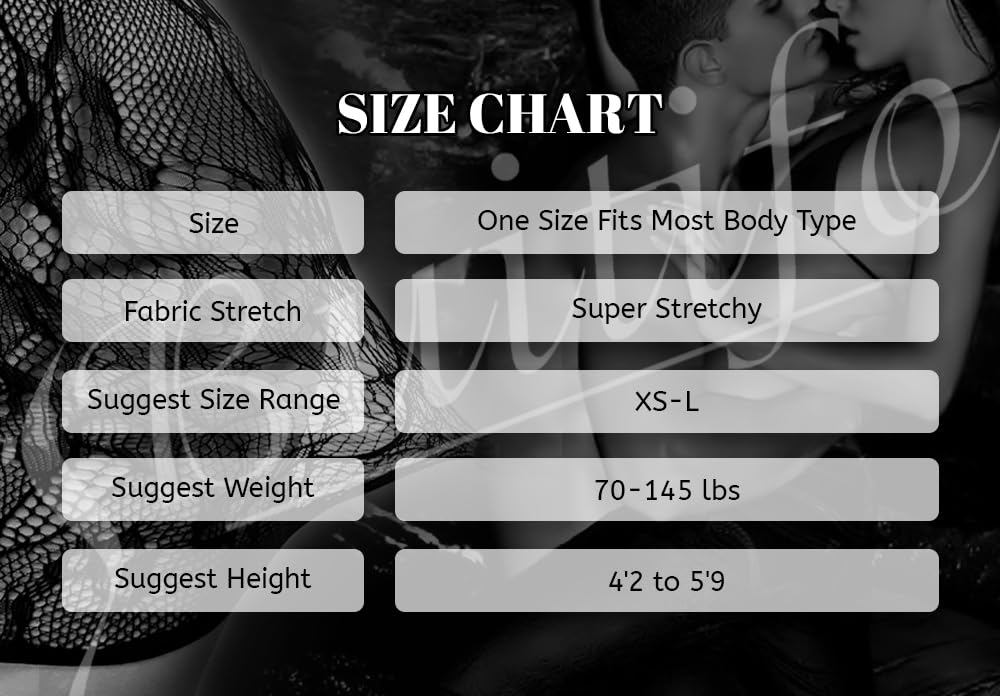 Buitifo Womens Lingerie Set Fishnet BabyDoll Bodysuit Two Piece Nightwear (Black,M)