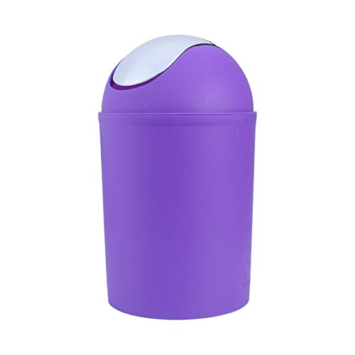Zerone Bathroom Accessories Sets,6 Piece Bath Toilet Brush Accessories Set Luxury Bath Accessory Gift, Soap Bar Holder,Trash Can,Toilet Brush Set (Purple 6)