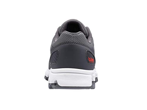K-Swiss Men's Tubes 200 Training Shoe, Asphalt/Jet Black/Spicy Orange, 9.5 M